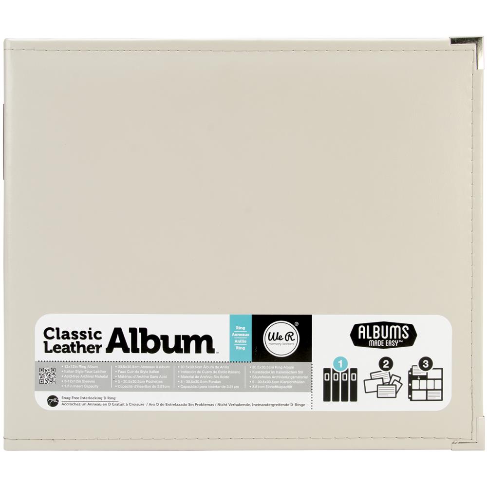 WE R MEMORY KEEPERS 3-RING ALBUM 12X12 LEATHER GREIGE ALBUM - Scrapbook ...