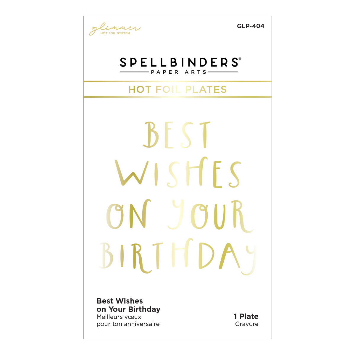 Spellbinders Foil Plate Best Wishes - Scrapbook Super Station