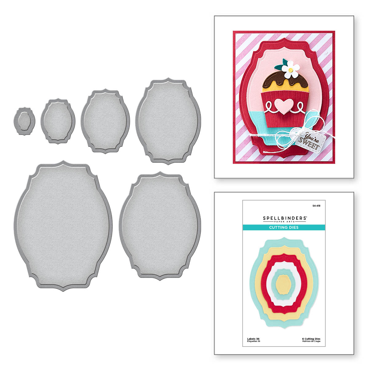 Spellbinders Labels 36 Etched Dies - Scrapbook Super Station