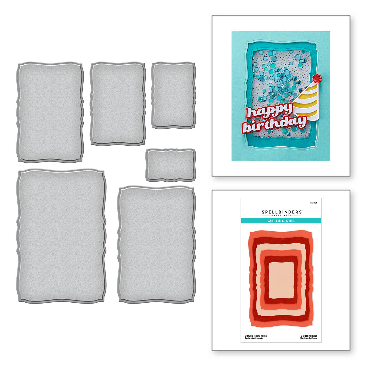 Spellbinders Curved Rectangles Etched Dies – Scrapbook Super Station