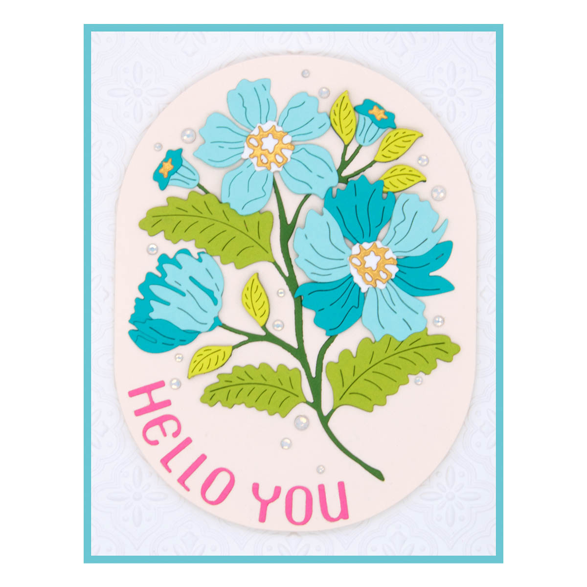 Spellbinders Die Stylish Oval Hello You - Scrapbook Super Station