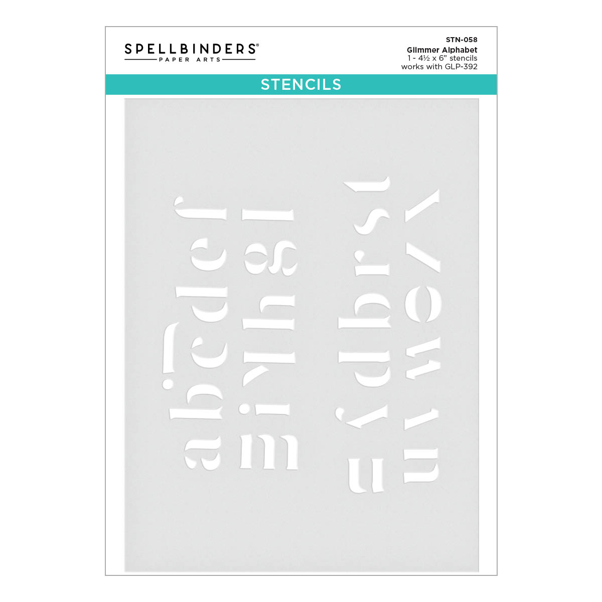 Spellbinders Stencil Glimmer Alphabet - Scrapbook Super Station