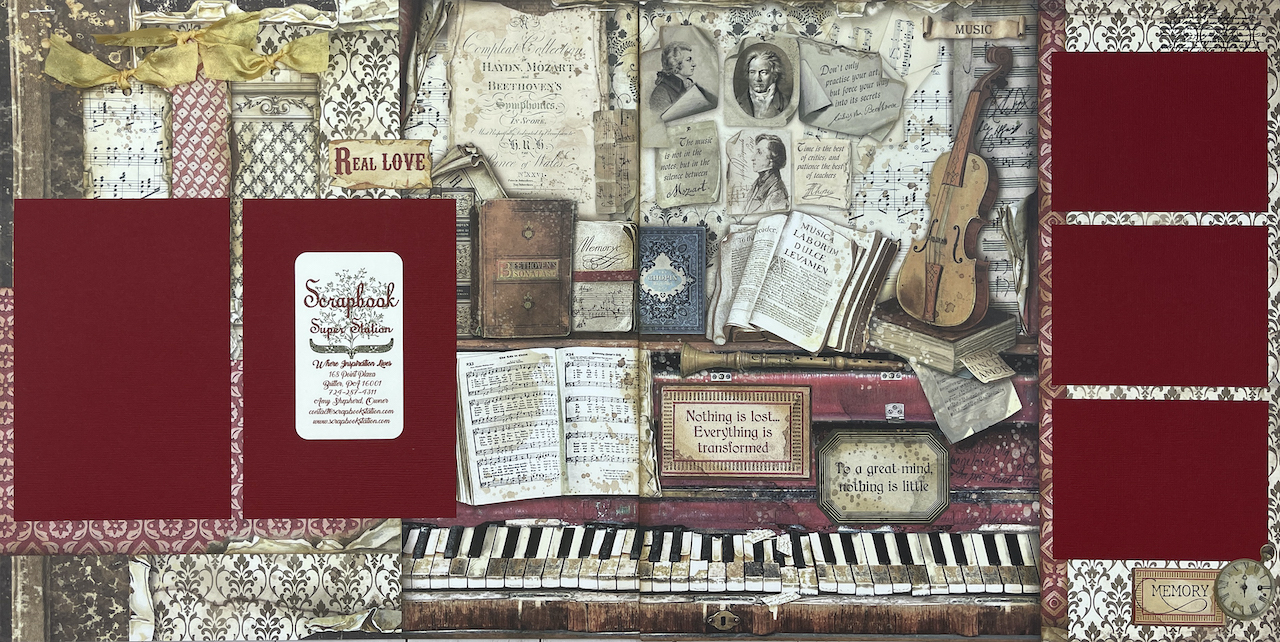 Stamperia Vintage Library Quad Layout Kit - Scrapbook Super Station