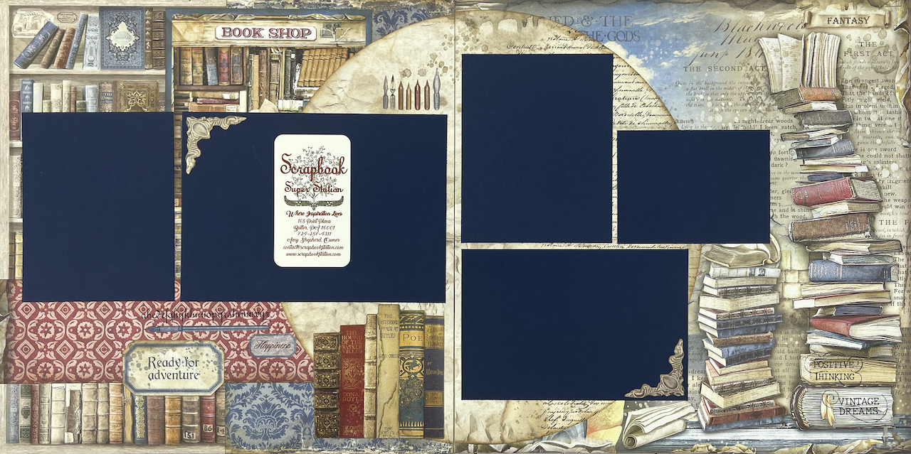 Stamperia Vintage Library Quad Layout Kit - Scrapbook Super Station