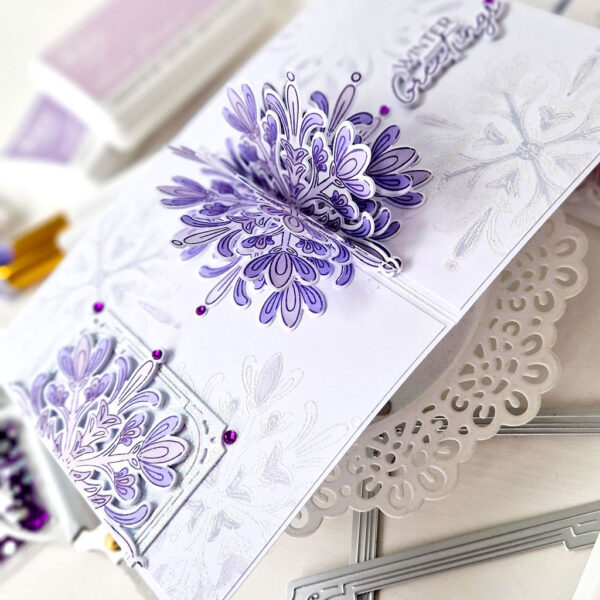 Pinkfresh Stencil Folk Snowflake - Scrapbook Super Station