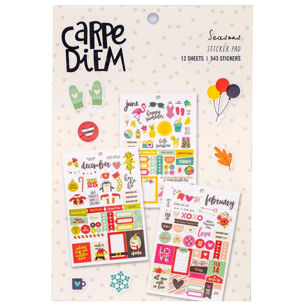 CARPE DIEM STICKER PAD SEASONS - Scrapbook Super Station
