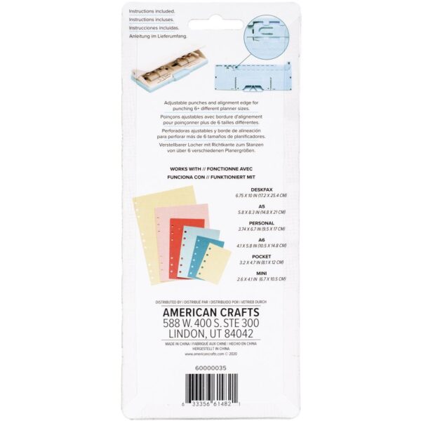 We R MEMORY KEEPERS ADJUSTABLE 6 HOLE PUNCH - Scrapbook Super Station