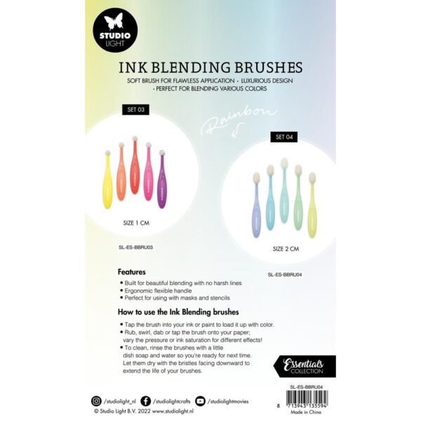 STUDIO LIGHT INK BLENDING BRUSHES SET 04 - Scrapbook Super Station