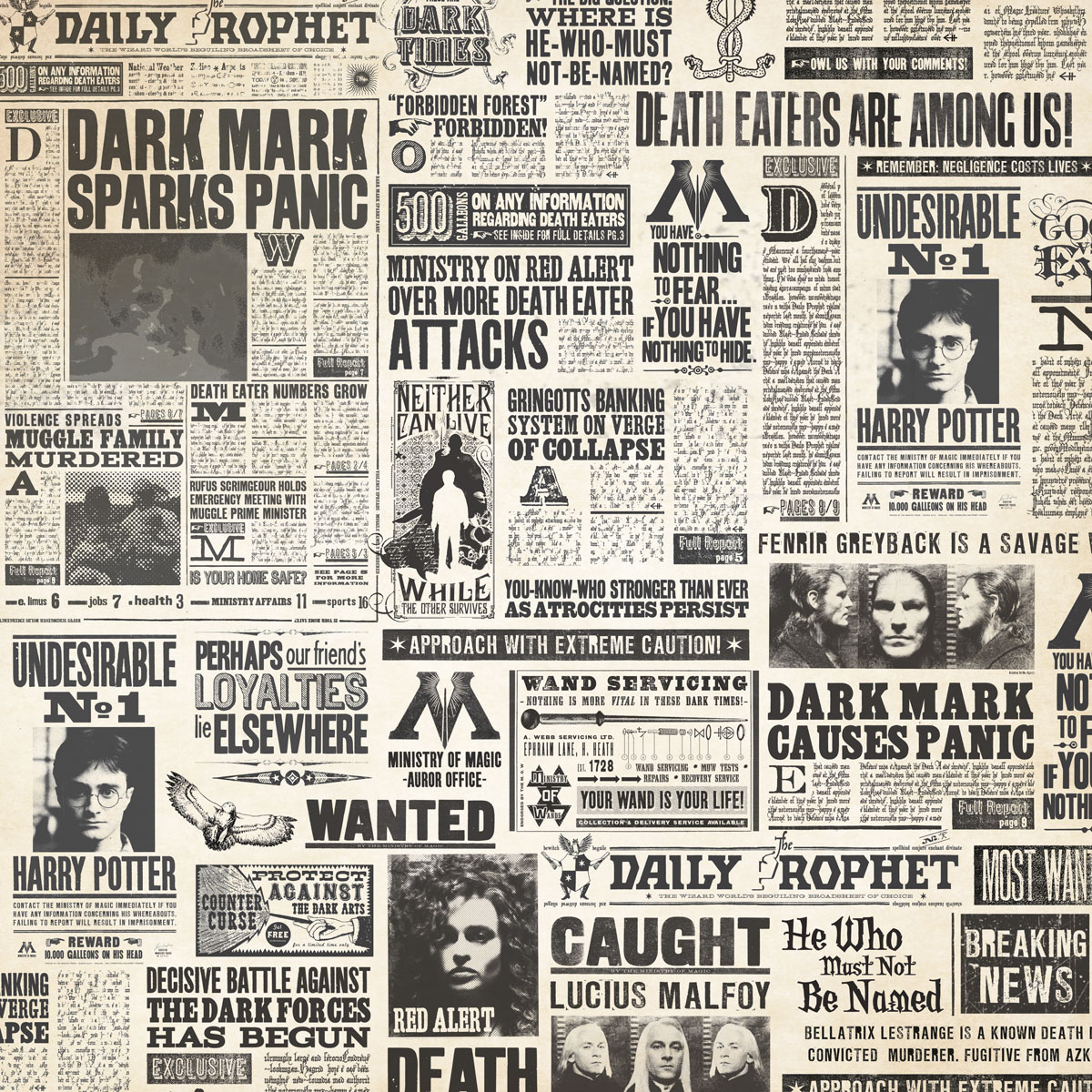 PAPER HOUSE 12X12 HARRY POTTER NEWSPAPER - Scrapbook Super Station