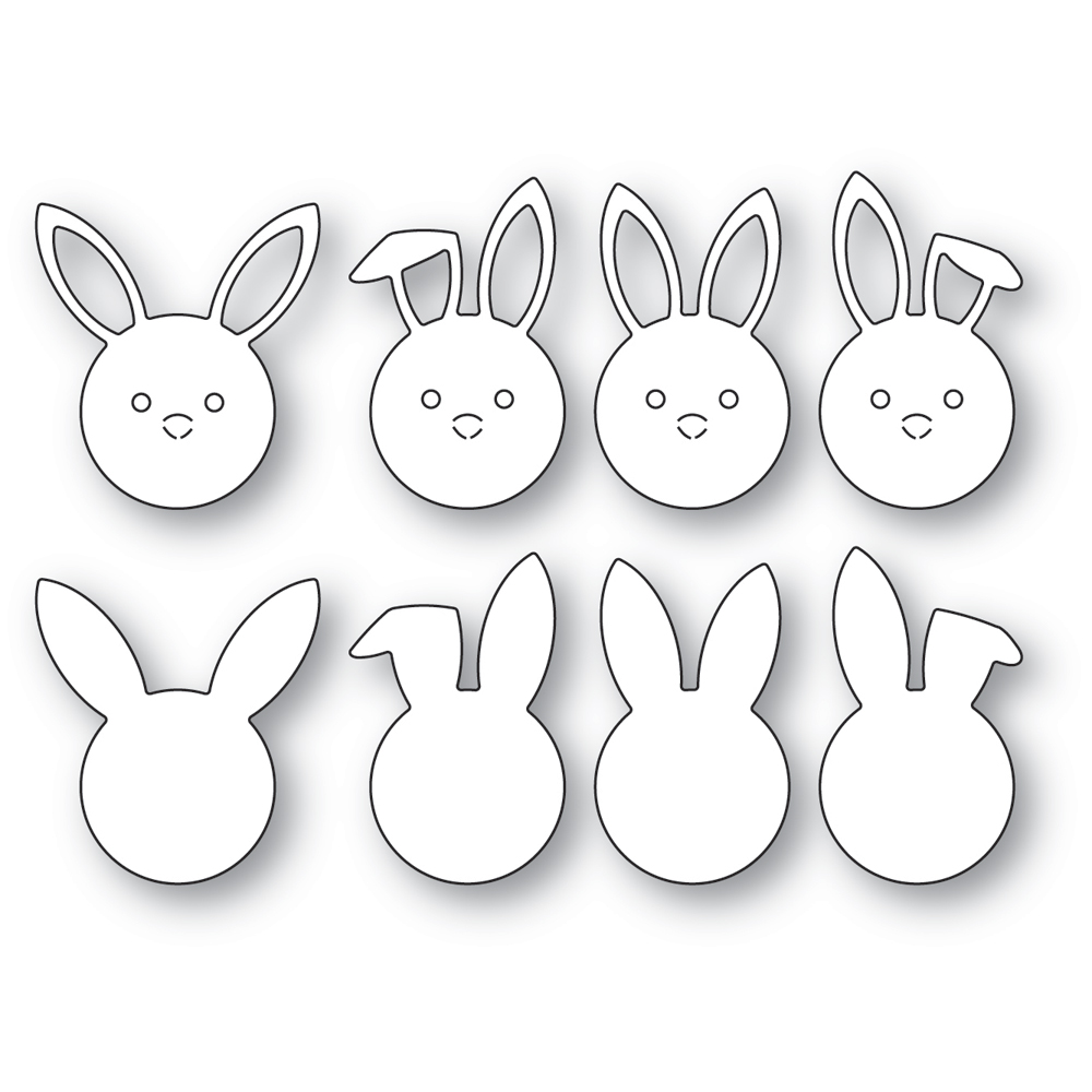 Poppy Stamps Die Bunny Faces - Scrapbook Super Station