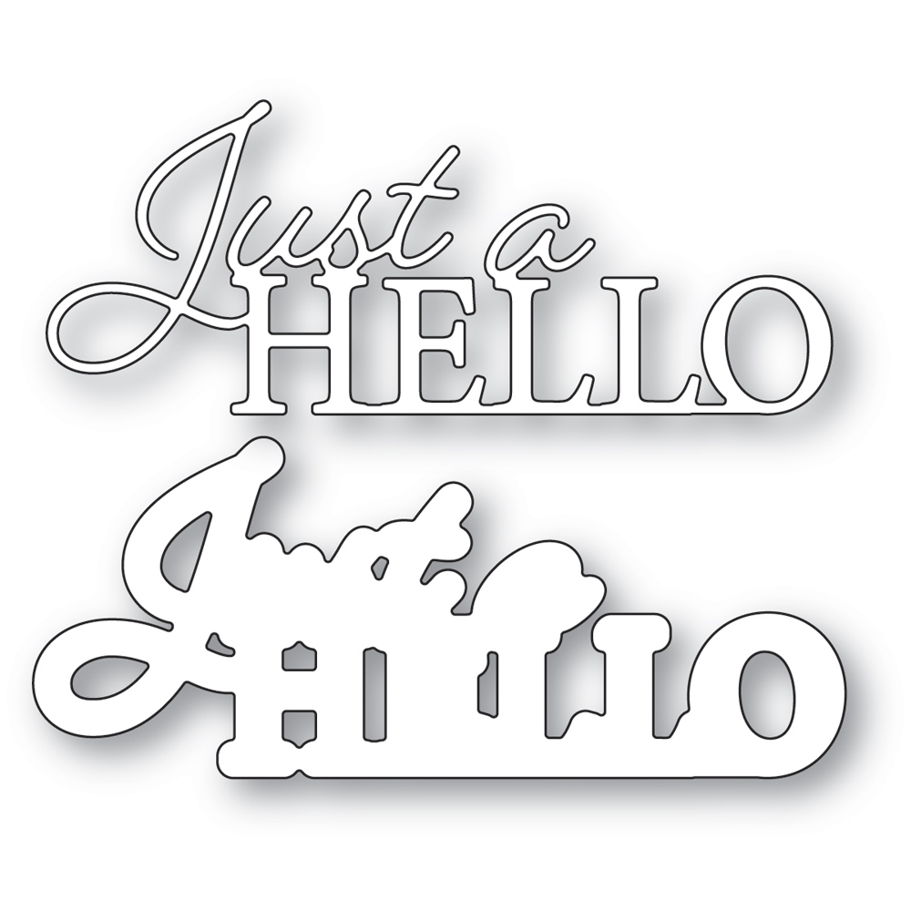 Memory Box Die Just A Hello Posh Script - Scrapbook Super Station