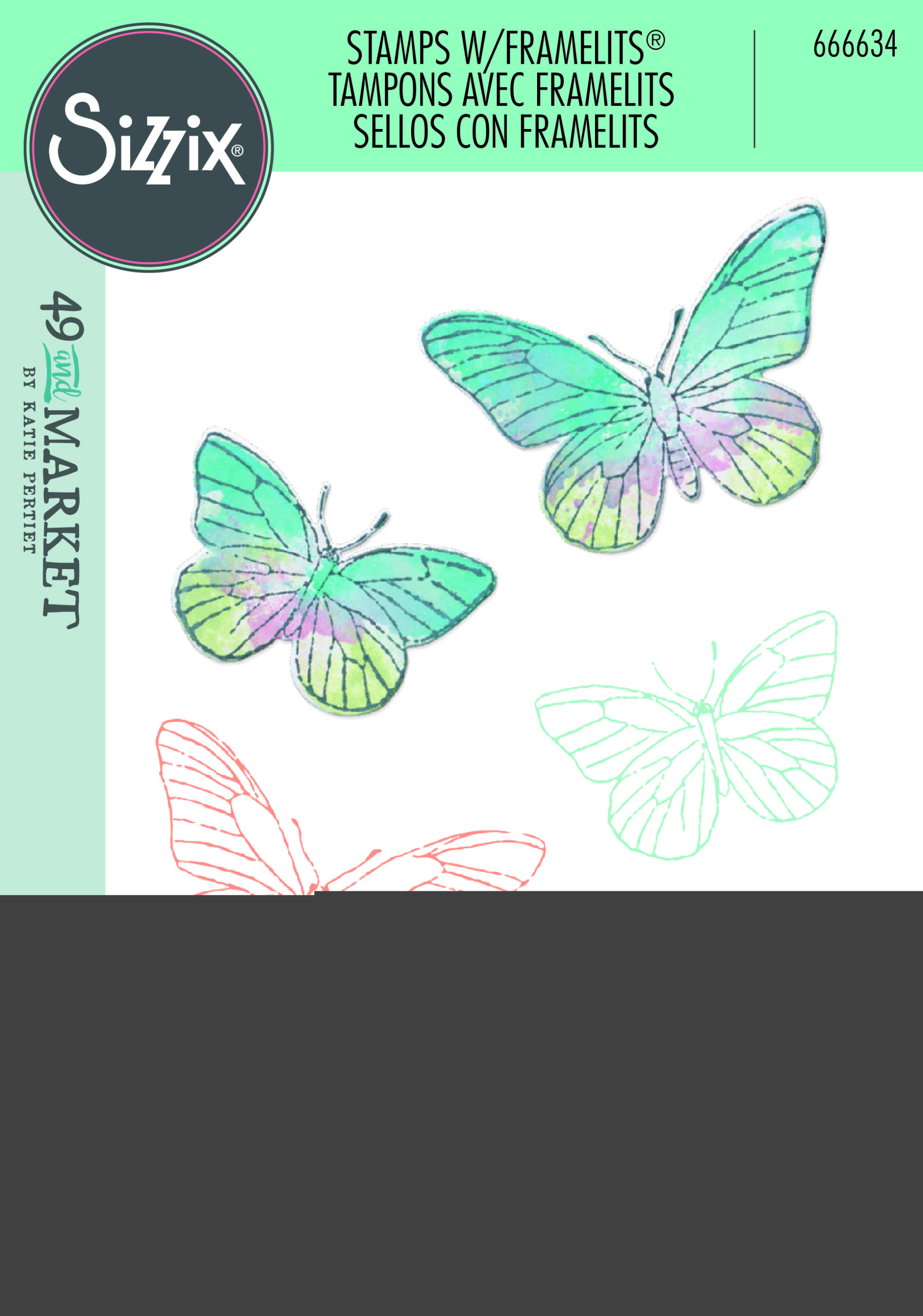 Sizzix 49 & Market Stamp/Die Painted Pencil Butterflies - Scrapbook ...
