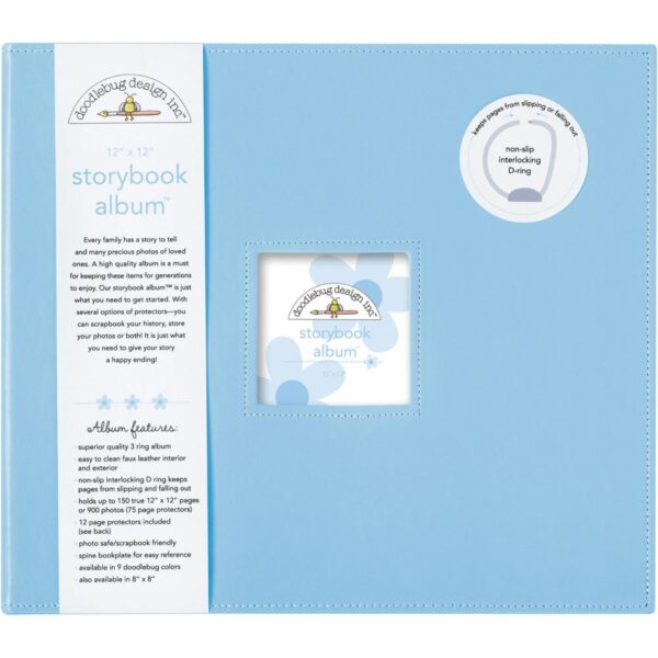 DOODLEBUG 12X12 ALBUM BUBBLE BLUE - Scrapbook Super Station