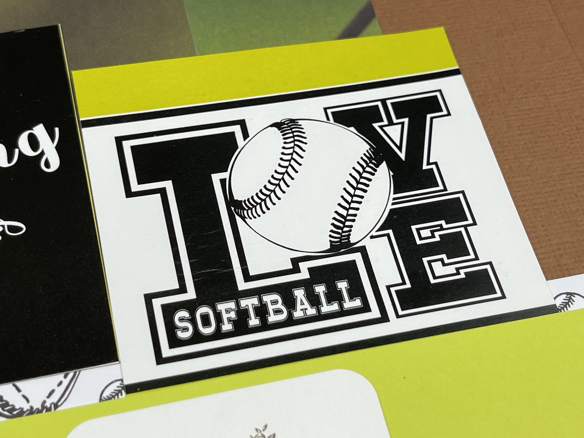 Reminisce Let’s Play! Softball - Scrapbook Super Station