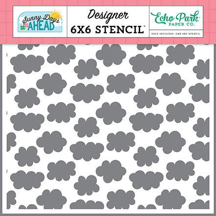 Echo Park Sunny Days Stencil Chasing Clouds - Scrapbook Super Station