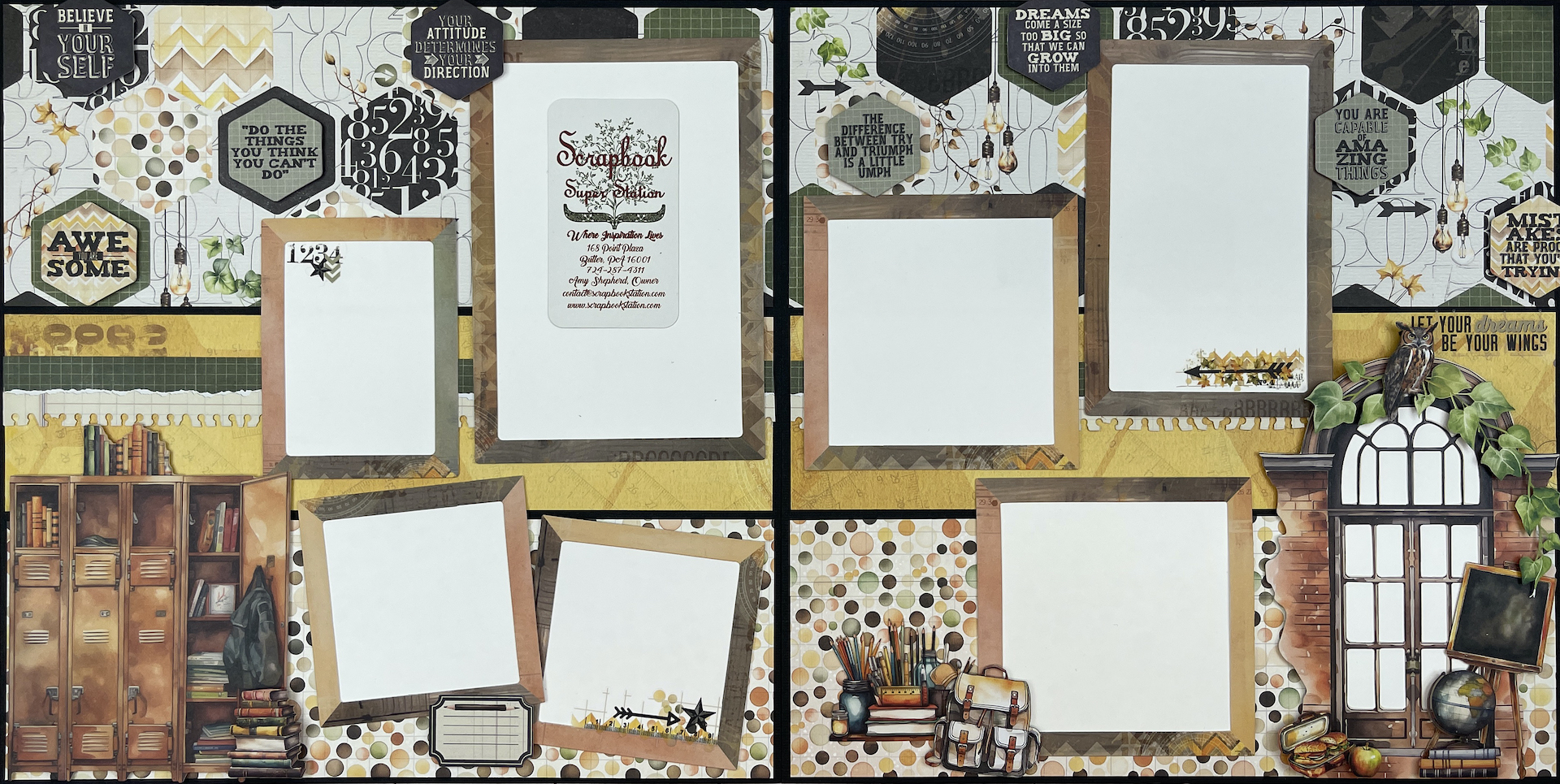49 & Market Academia Quad Layout - Scrapbook Super Station
