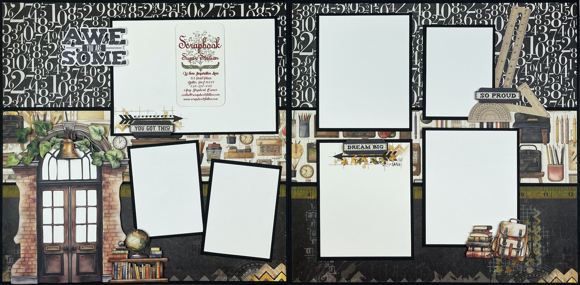49 & Market Academia Quad Layout - Scrapbook Super Station