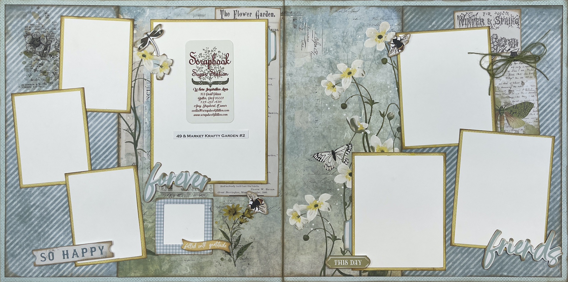 49 & Market Krafty Garden Quad Layout - Scrapbook Super Station