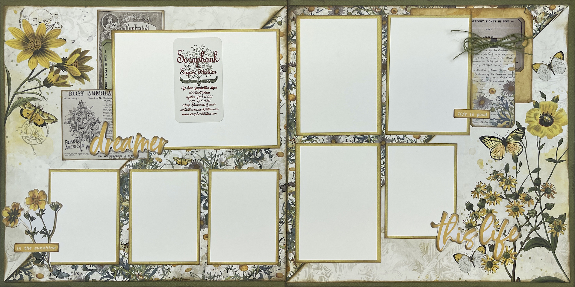 49 & Market Krafty Garden Quad Layout - Scrapbook Super Station