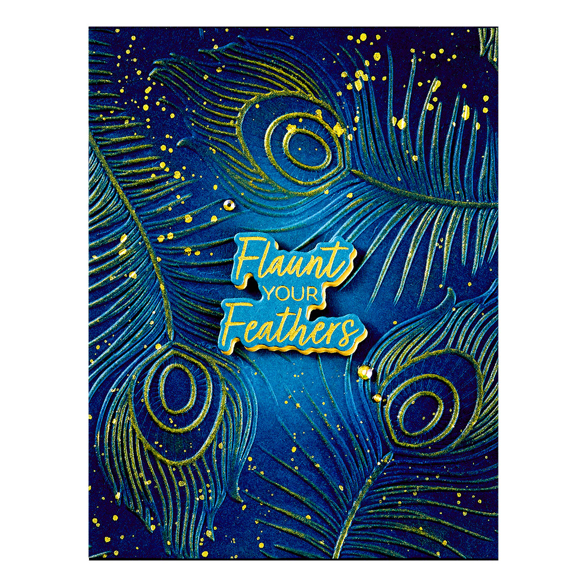 Spellbinders Feather Flourish 3D Embossing Folder From the Peacock ...