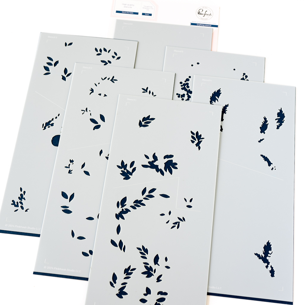 Pinkfresh Stencil Deck the Halls - Scrapbook Super Station