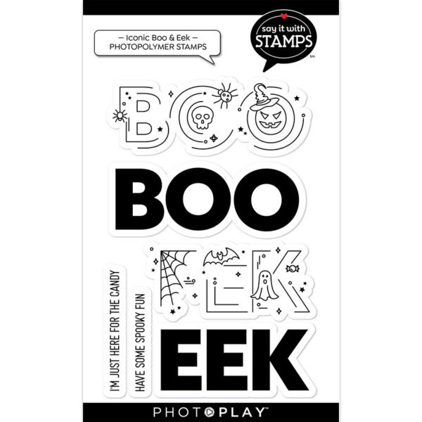 Photo Play Stamp Iconic Boo & Eek - Scrapbook Super Station