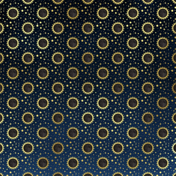 SCRAPBOOK CUSTOMS 12X12 TOTAL SOLAR ECLIPSE PHASES & PATTERN ...