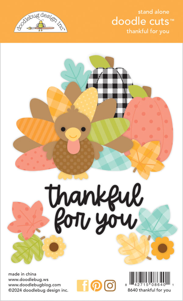 Doodlebug Farmhouse Thankful For You Doodle Cuts – Scrapbook Super Station