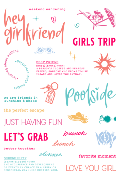 LDRS Stamp Hey Girlfriend Collage - Scrapbook Super Station