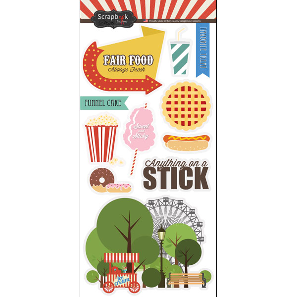 SCRAPBOOK CUSTOMS STICKER FAIR FOOD - Scrapbook Super Station