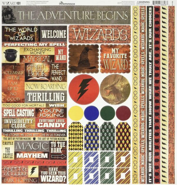 REMINISCE WIZARD 101 12X12 STICKER - Scrapbook Super Station