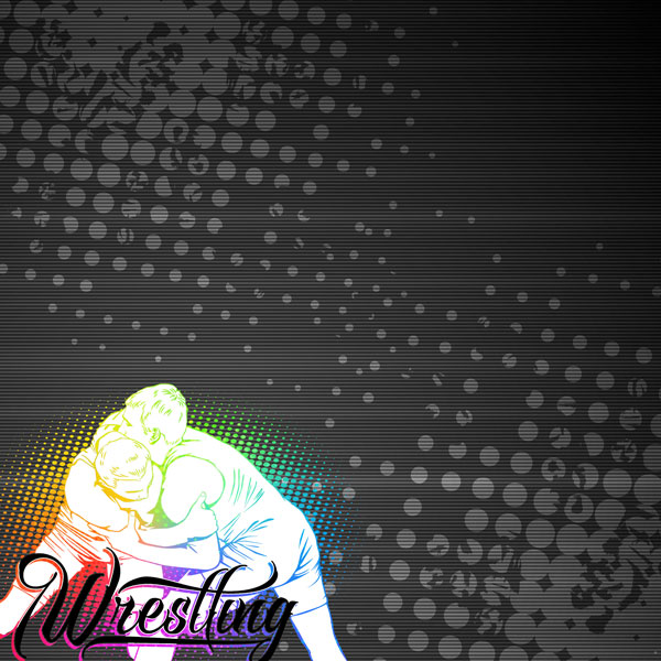 SCRAPBOOK CUSTOM 12X12 NEON WRESTLING #1 - Scrapbook Super Station