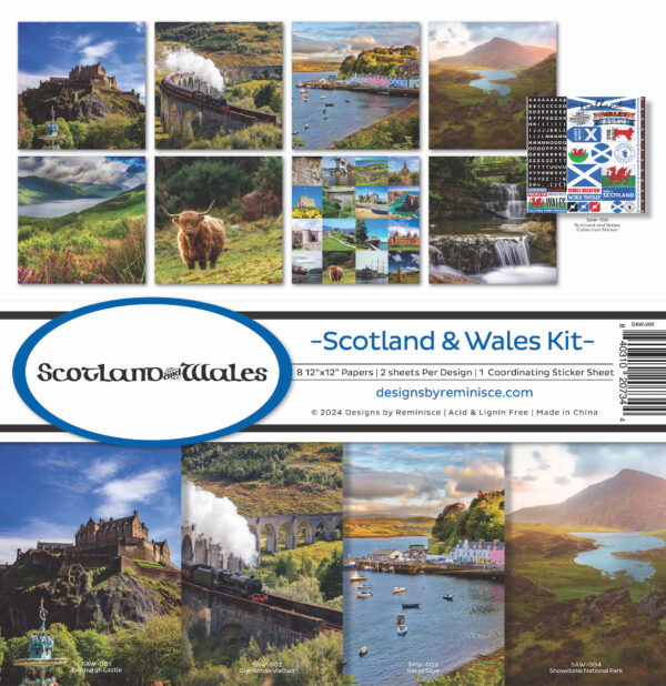 Reminisce Scotland and Wales Collection Kit - Scrapbook Super Station