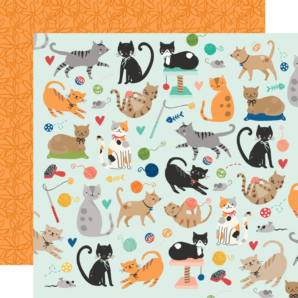Simple Stories Fur Baby Cat 12X12 Here Kitty Kitty - Scrapbook Super ...
