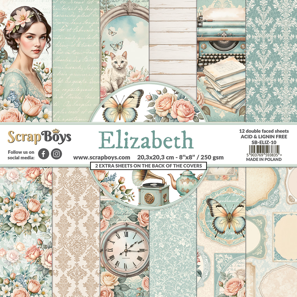 Scrap Boys Elizabeth 8X8 Collection Pack - Scrapbook Super Station