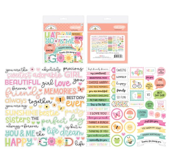 Doodle Butterfly Kisses Chit Chat - Scrapbook Super Station