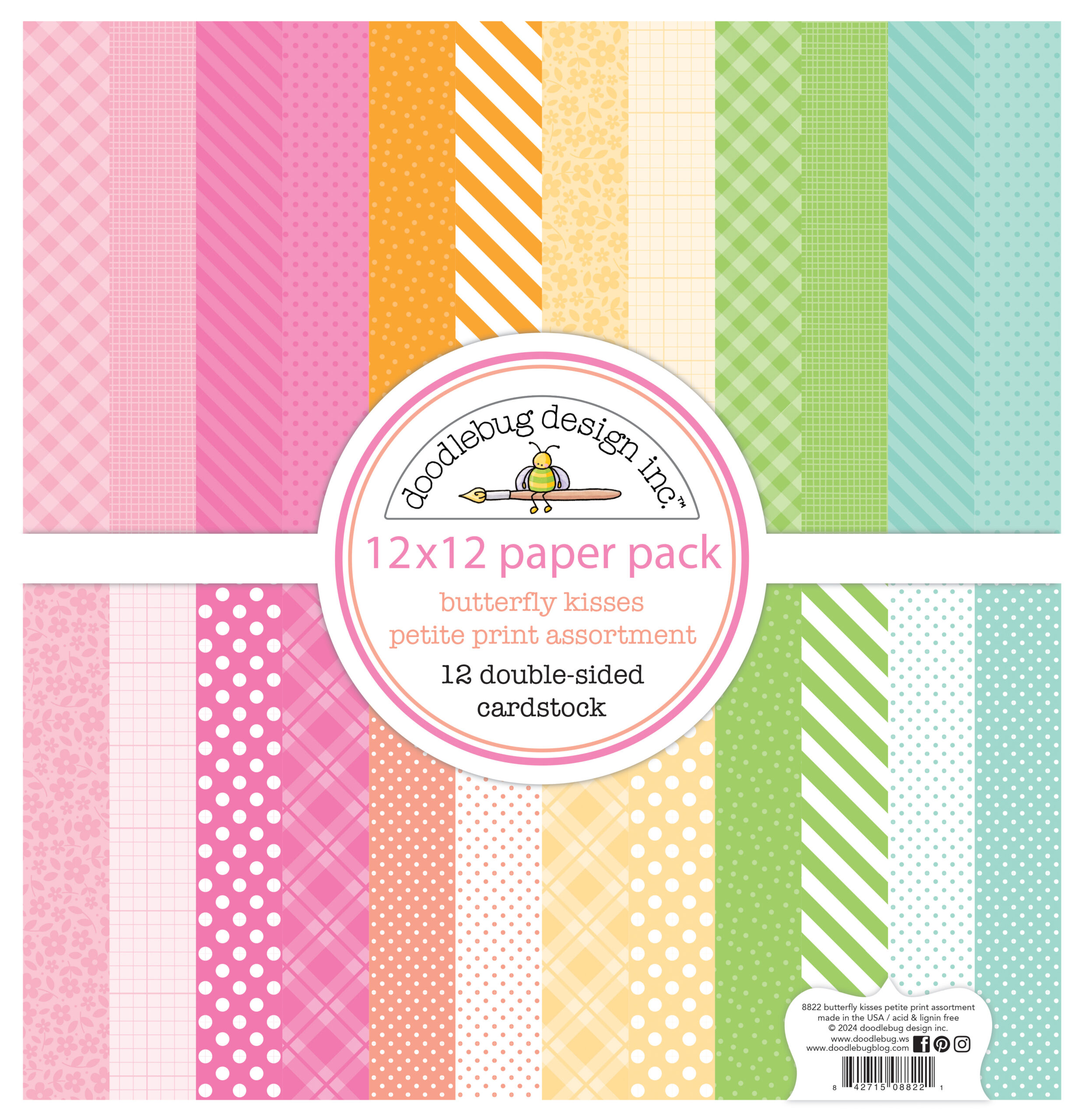 Doodle Butterfly Kisses Petite Prints Assortment Pack - Scrapbook Super ...