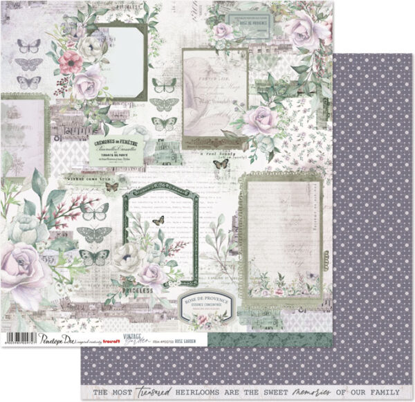 Penelope Dee Vintage Garden 12X12 Rose Garden - Scrapbook Super Station