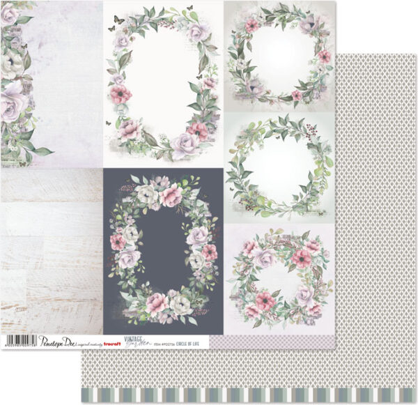 Penelope Dee Vintage Garden 12X12 Circle of Life - Scrapbook Super Station