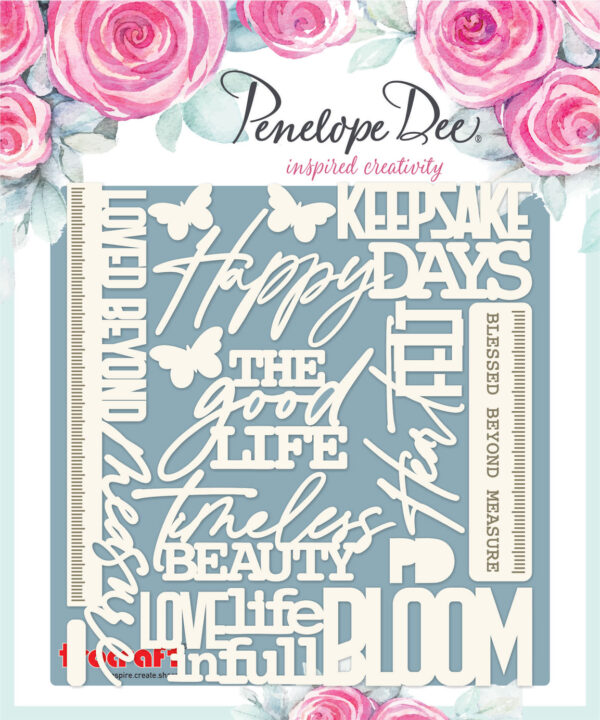 Penelope Dee Vintage Garden Word Sentiments English - Scrapbook Super ...