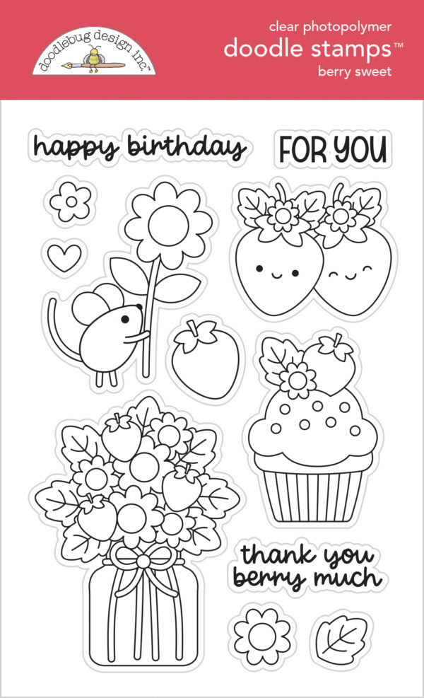 Doodlebug Berry Sweet Doodlebug Stamps - Scrapbook Super Station