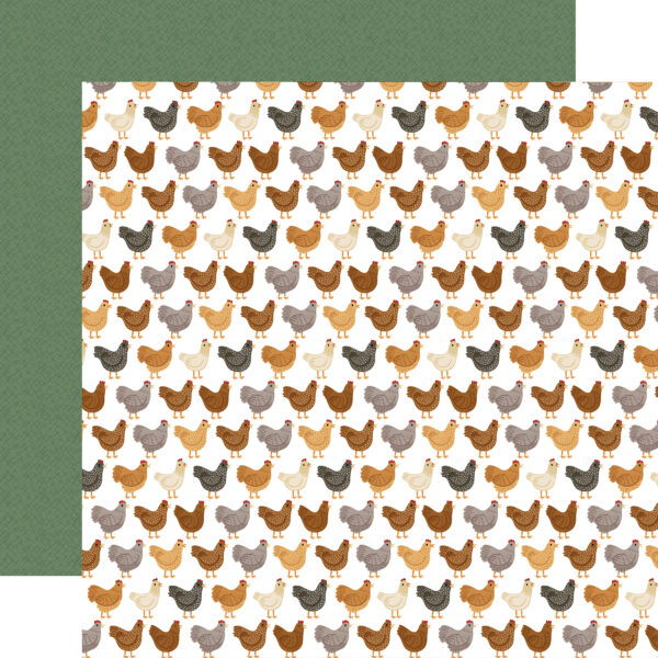 Echo Park Chickens 12X12 Cluck Cluck Chickens - Scrapbook Super Station