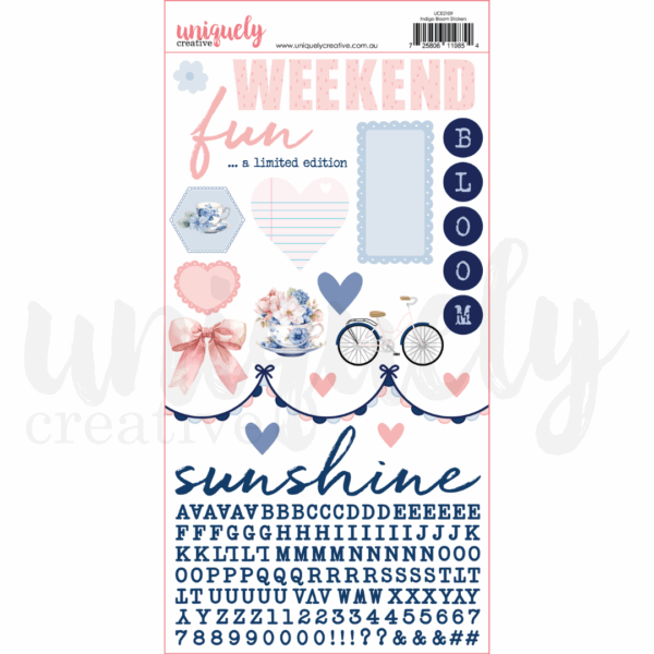 Uniquely Creative Indigo Bloom Stickers - Scrapbook Super Station