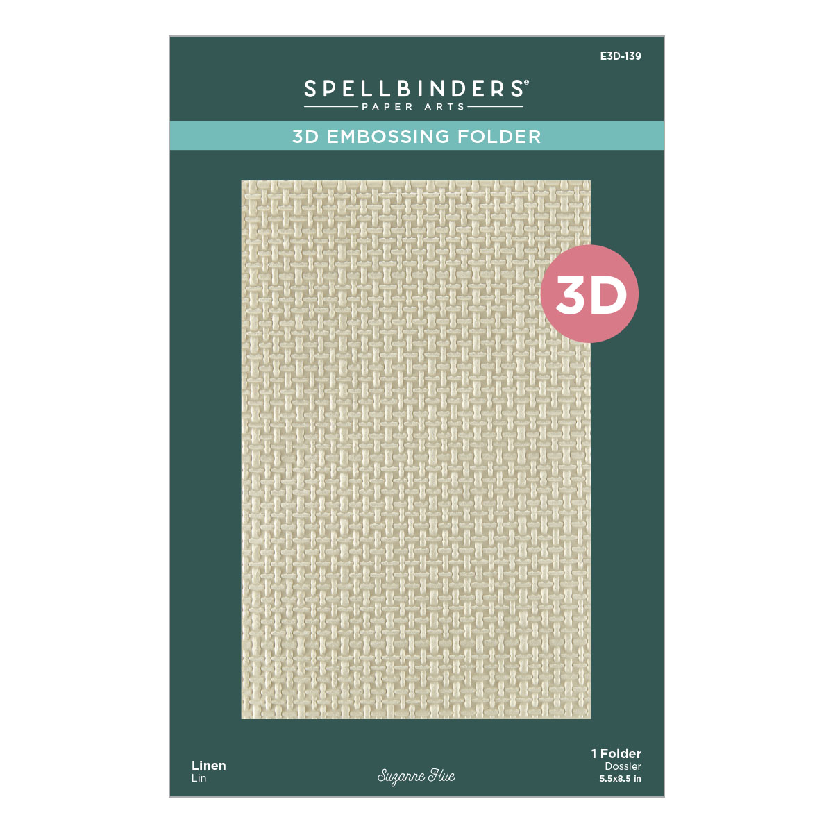 Spellbinders Linen 3D Embossing Folder From the Texture & Foliage ...