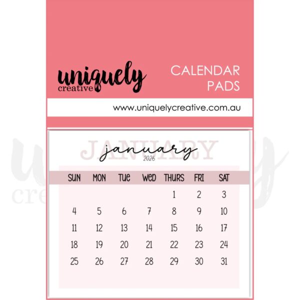 Uniquely Creative 2026 Calendar Pads - Scrapbook Super Station