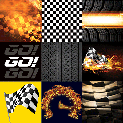 Reminisce Ready Set Go 12X12 Racing Wheels - Scrapbook Super Station