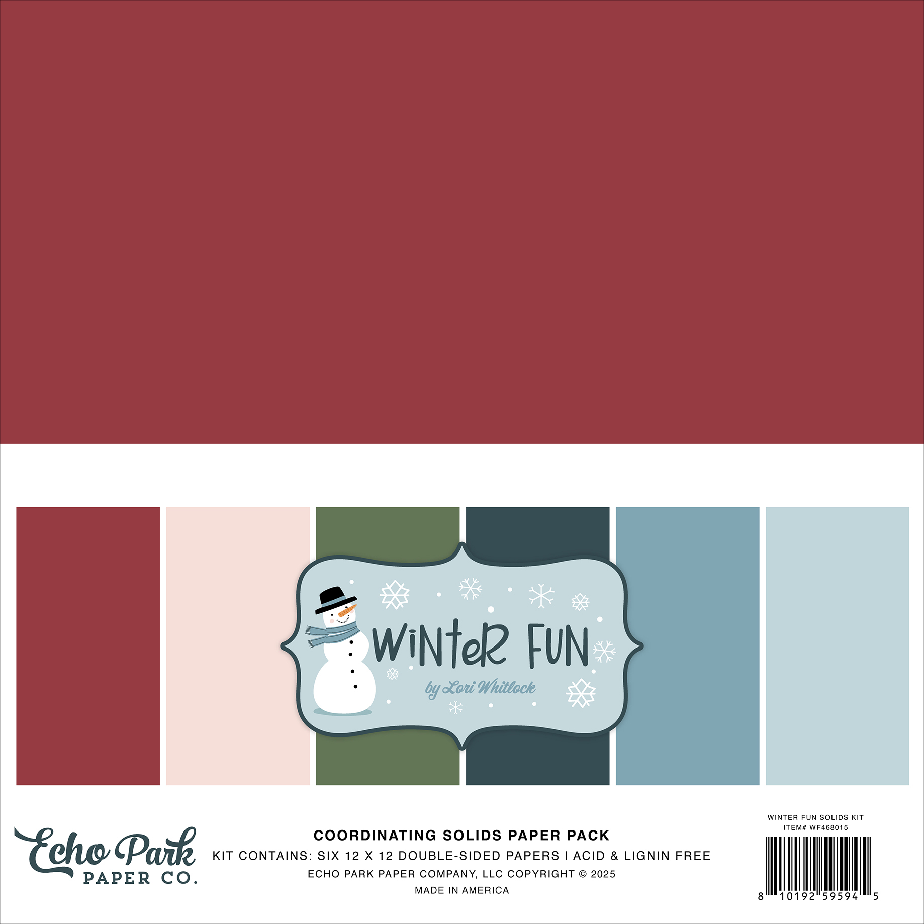 Echo Park Winter Fun Solids Kit - Scrapbook Super Station