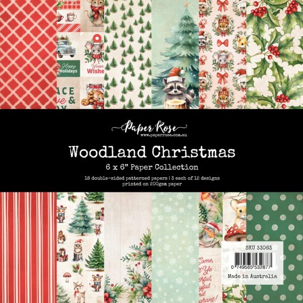 Paper Roses Woodland Christmas 6X6 Paper Collection - Scrapbook Super ...