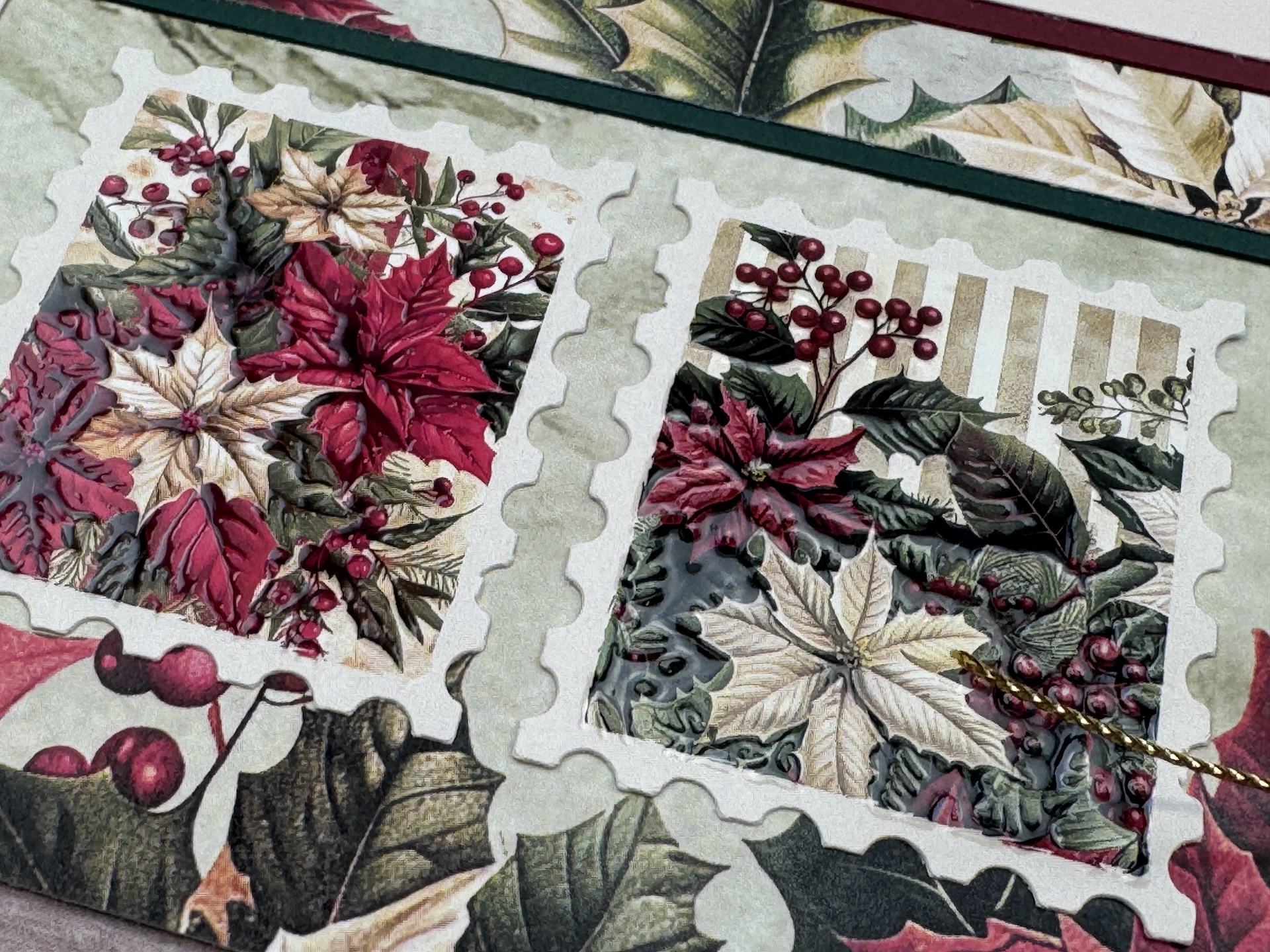 Paper Roses Christmas Holly - Scrapbook Super Station