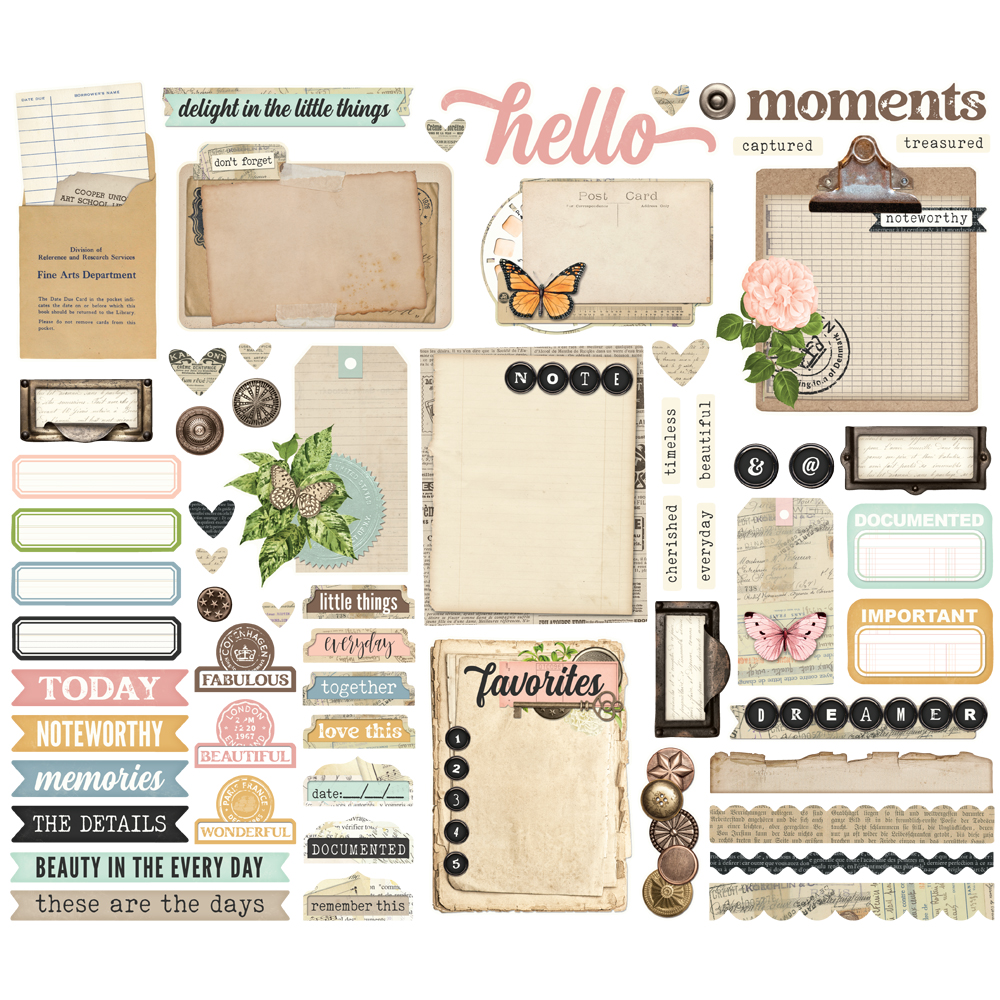 Simple Stories Simple Vintage Junk Drawer Journal Bits & Pieces ...